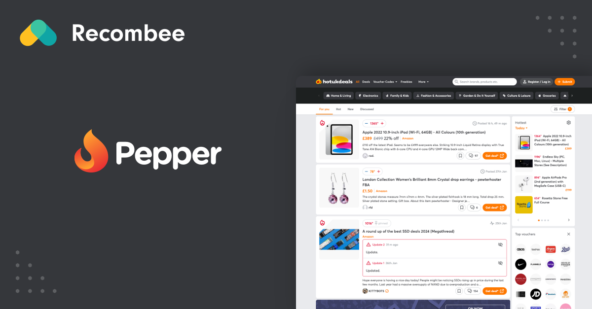 Increasing Click-Outs by 21% for Pepper | Case Study | Recombee